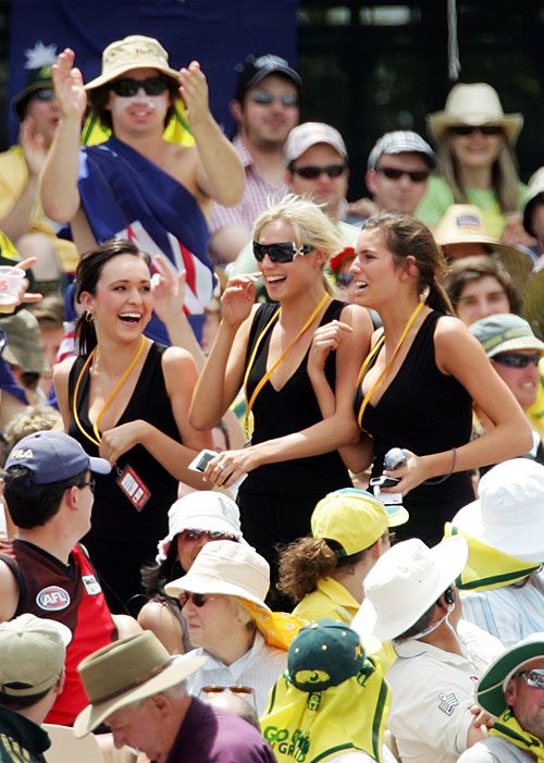 The crowd's attention is drawn away from the middle at Adelaide ...