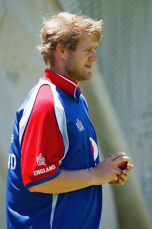 Matthew Hoggard prepares to bowl during England's net session ...