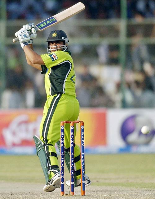 Kamran Akmal feasts on a wayward delivery down the leg side ...