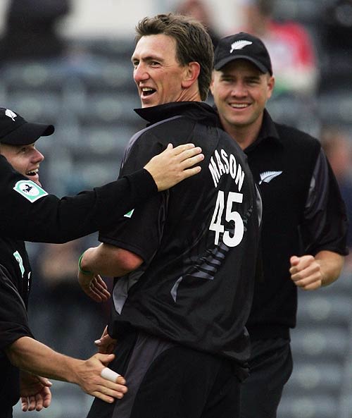 Michael Mason celebrates collecting his fourth wicket | ESPNcricinfo.com