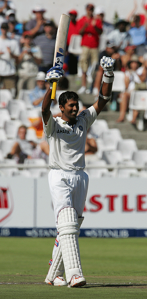 Wasim Jaffer celebrates his third Test hundred | ESPNcricinfo.com