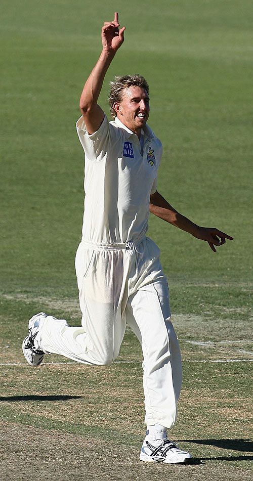 Brett Dorey celebrates one of his four wickets | ESPNcricinfo.com