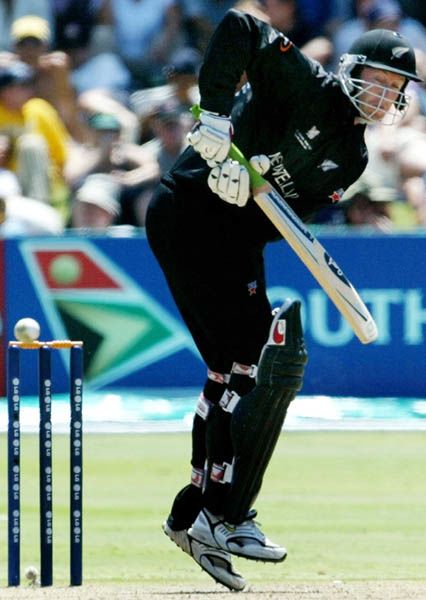 The ball passes close to the stumps as Chris Harris bats | ESPNcricinfo.com