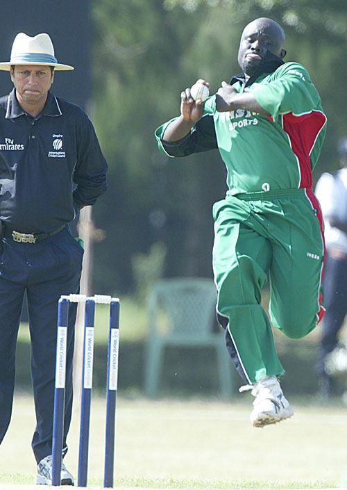 Thomas Odoyo bowls the first ball of the tournament | ESPNcricinfo.com