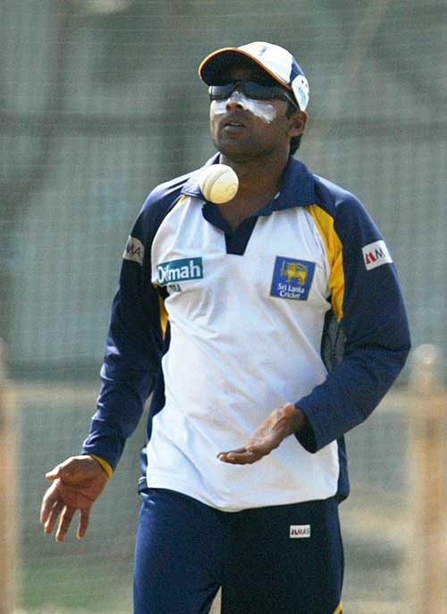 Mahela Jayawardene during training in Mumbai ahead of the series ...