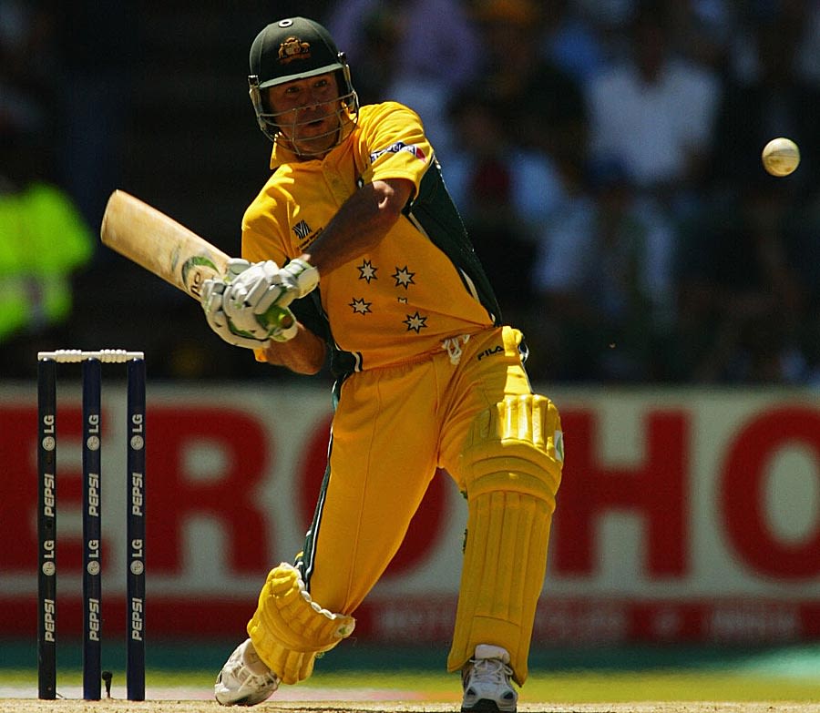 Ricky Ponting gets in position to dismiss the ball out of sight during ...