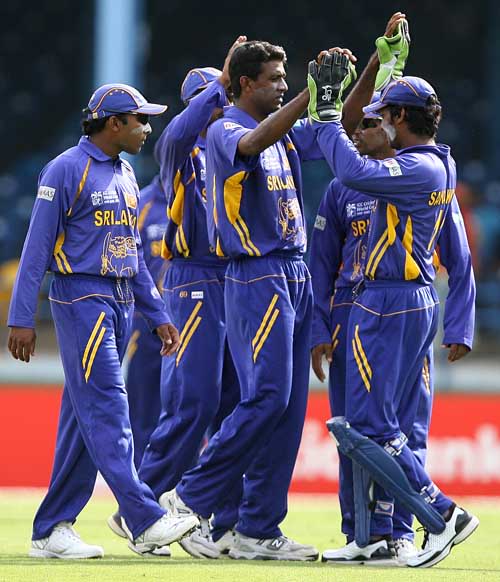 Farveez Maharoof celebrates one of his four strikes | ESPNcricinfo.com
