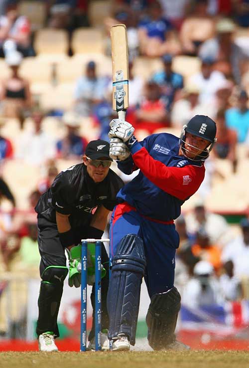 Paul Nixon swings through the leg side during his valuable 42 ...