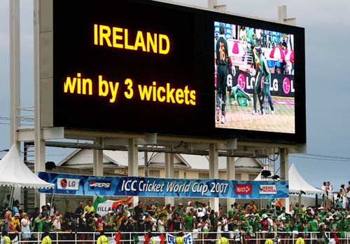 The electronic scoreboard confirms it for Ireland | ESPNcricinfo.com