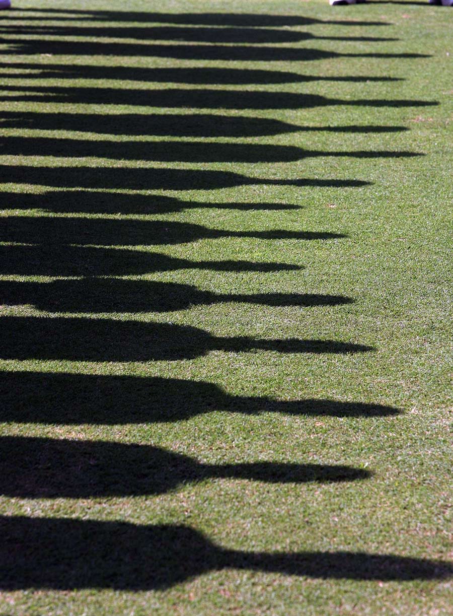 The shadows of players lined up | ESPNcricinfo.com