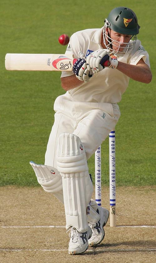 Damien Wright evades a delivery during his innings of 67 | ESPNcricinfo.com