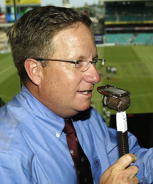 Ian Healy behind the microphone | ESPNcricinfo.com