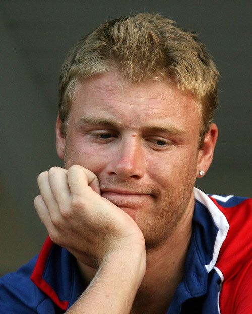 A rueful Andrew Flintoff following England's two-run defeat ...