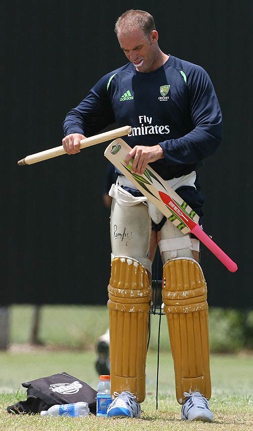 Matthew Hayden prepares to bat | ESPNcricinfo.com