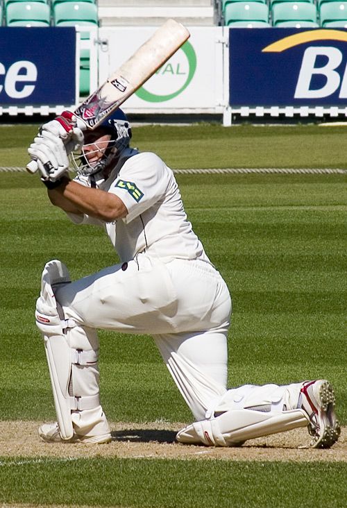 Tim Bresnan sweeps powerfully during his maiden first-class hundred ...