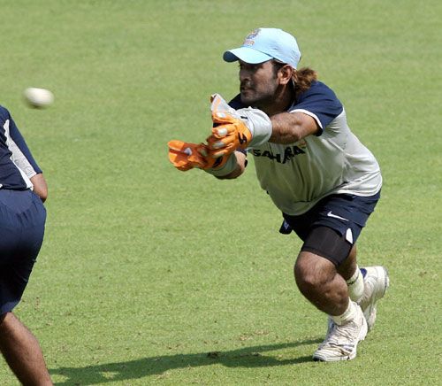MS Dhoni in action during a practice session | ESPNcricinfo.com