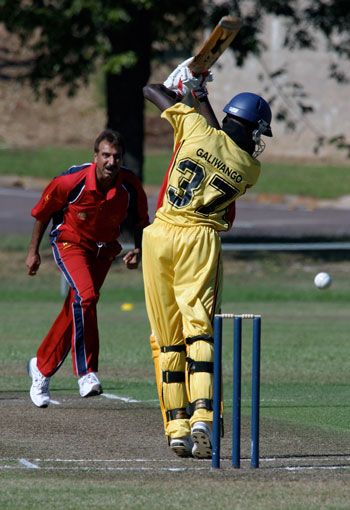 Afzaal Haider dismissed Roger Mukasa off the 4th ball of the match ...