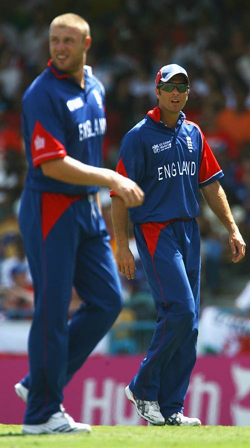 Andrew Flintoff and Michael Vaughan in the field | ESPNcricinfo.com