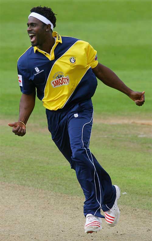 Of course he's smiling - Carl Greenidge cleaned up three | ESPNcricinfo.com