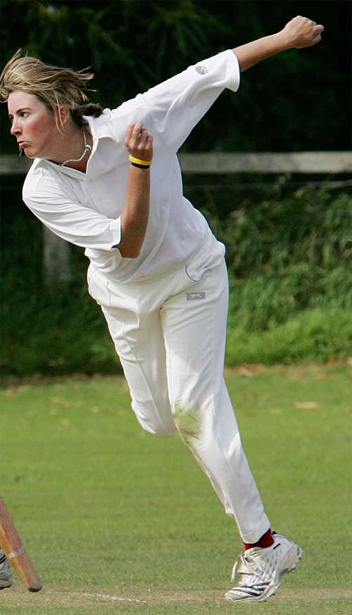 Megan White in action | ESPNcricinfo.com