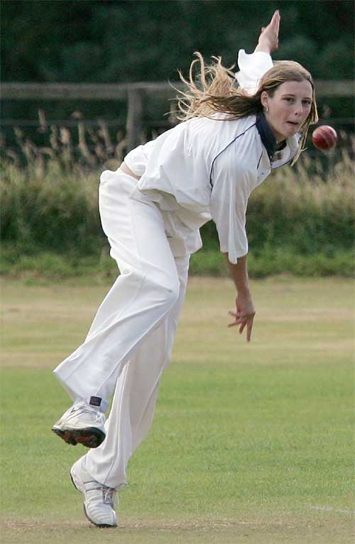 Natalie Heap bowling for Hawarden Park | ESPNcricinfo.com