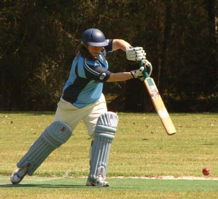 Alison Prince drives on her way to an undefeated 23 | ESPNcricinfo.com