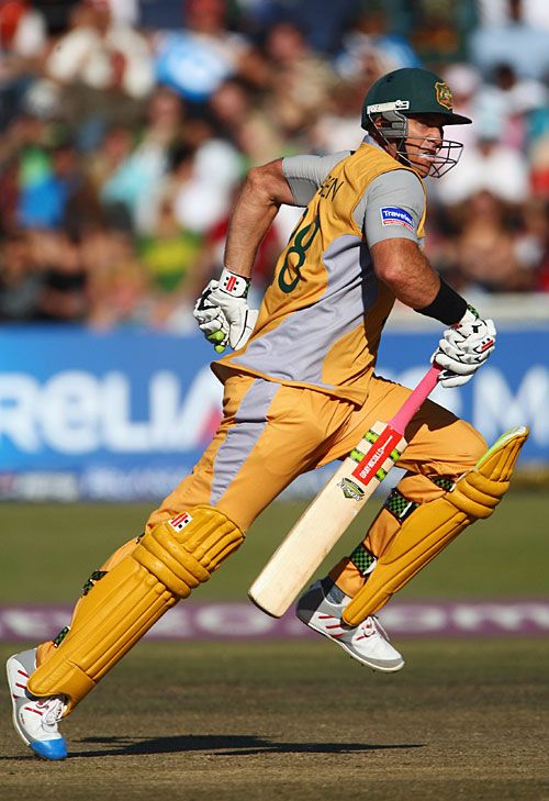 Matthew Hayden charges through for a run | ESPNcricinfo.com