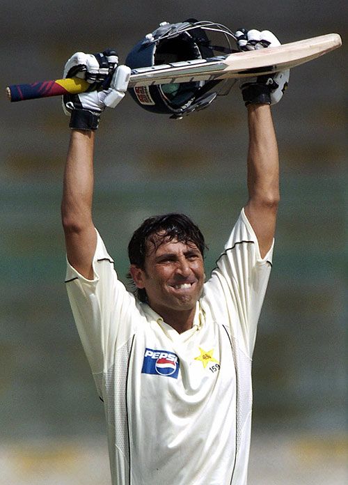 Younis Khan celebrates his century | ESPNcricinfo.com
