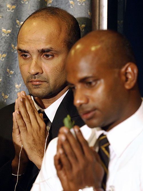 Marvan Atapattu and Sanath Jayasuriya before their departure for ... Marvan Atapattu and Sanath Jayasuriya before their departure for ...