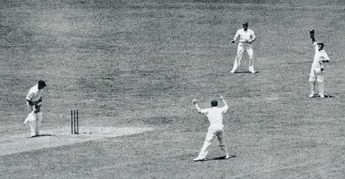Bill Woodfull is bowled by Gubby Allen for 10 | ESPNcricinfo.com