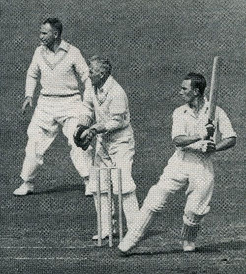 Denis Compton on his way to a hundred on debut | ESPNcricinfo.com