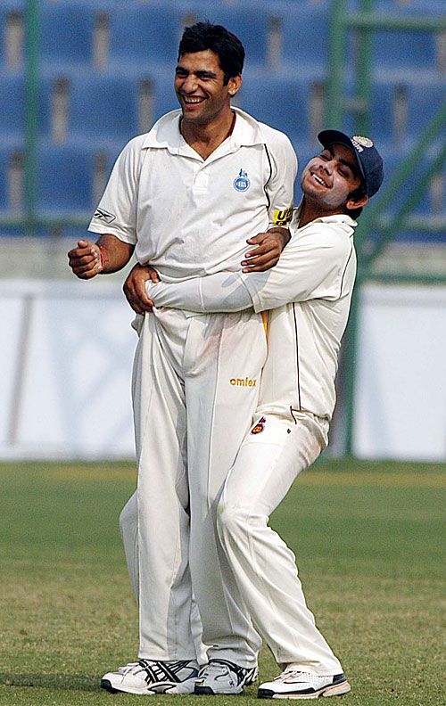 Amit Bhandari celebrates after taking the match-winning wicket of Robin ...