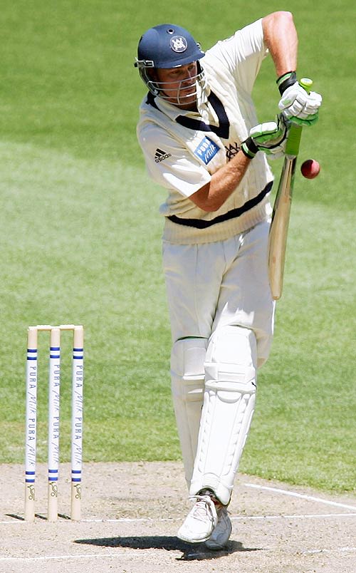 Nick Jewell bunts a short ball into the on side | ESPNcricinfo.com