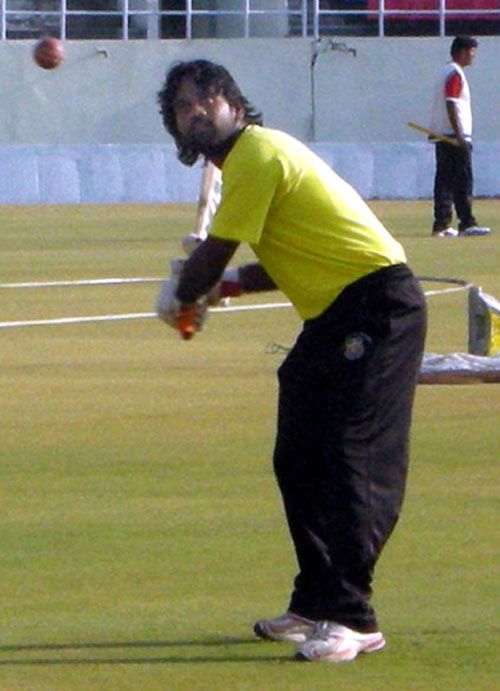 Venugopal Rao, the Maharashtra captain, practises in Dharamsala ...