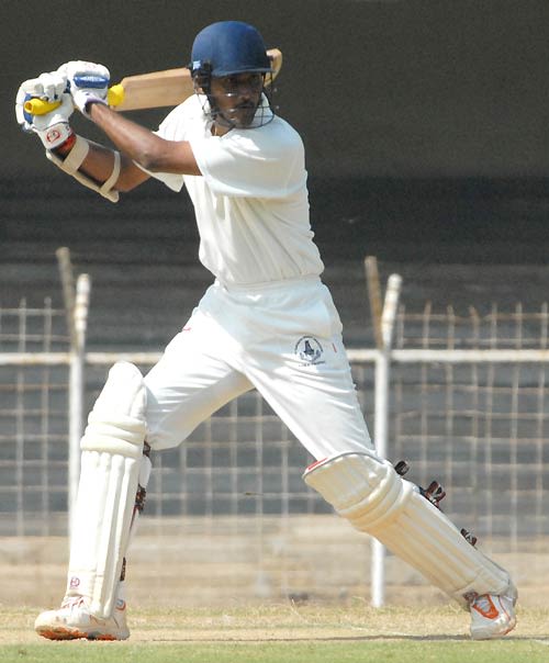 R Ramkumar drives square during his aggressive 65 | ESPNcricinfo.com