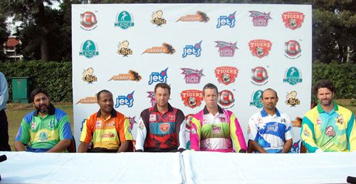 The captains of the team participating in the Indian Cricket League ...