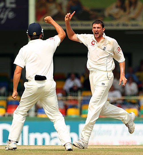 Steve Harmison celebrates the wicket of Jehan Mubarak | ESPNcricinfo.com