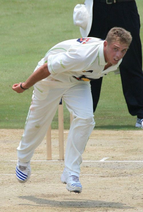 Mario Olivier in his follow through | ESPNcricinfo.com