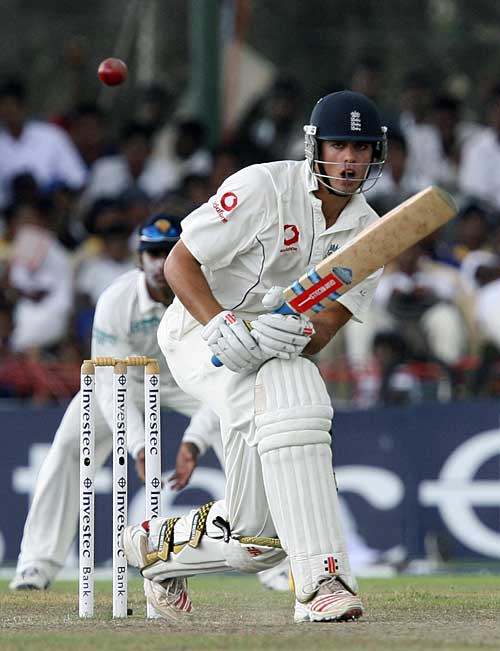 Alastair Cook made England's first half century of the match ...