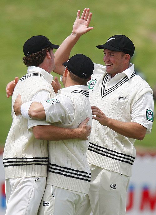 The New Zealanders celebrate another easy wicket | ESPNcricinfo.com