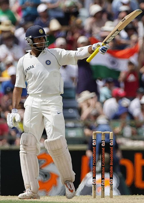VVS Laxman celebrates his fifty | ESPNcricinfo.com