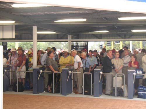 WACA members line up ready for the day's play | ESPNcricinfo.com