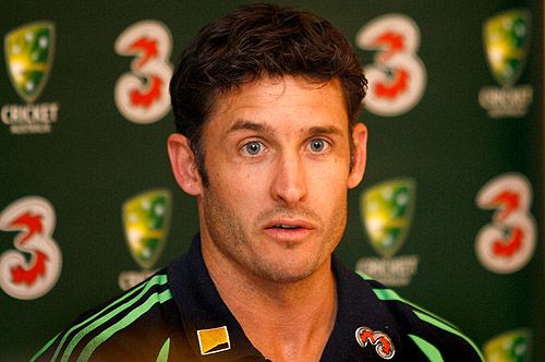 Michael Hussey addresses a press conference in Adelaide | ESPNcricinfo.com