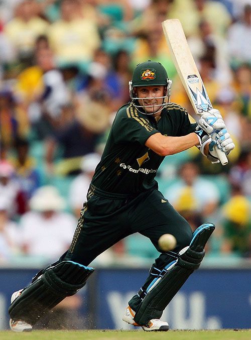 Michael Clarke drives during his unbeaten 77 | ESPNcricinfo.com