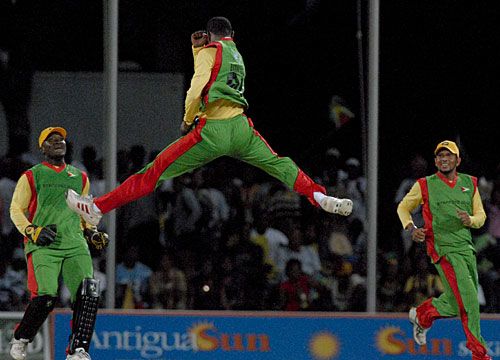 Christopher Barnwell leaps in celebration | ESPNcricinfo.com