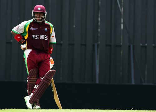 Shacaya Thomas takes a breather during his 40-run knock | ESPNcricinfo.com
