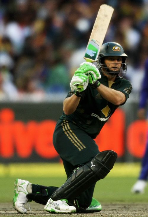 Adam Gilchrist sweeps the ball to square leg | ESPNcricinfo.com