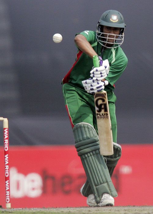 Shakib Al Hasan defends the ball off the front foot | ESPNcricinfo.com