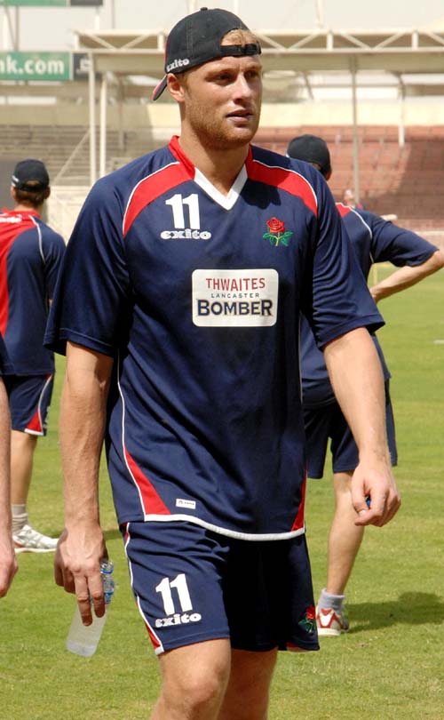 Andrew Flintoff takes a break during practice | ESPNcricinfo.com