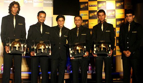 The Kolkata Knight Riders pose at a promotional event | ESPNcricinfo.com